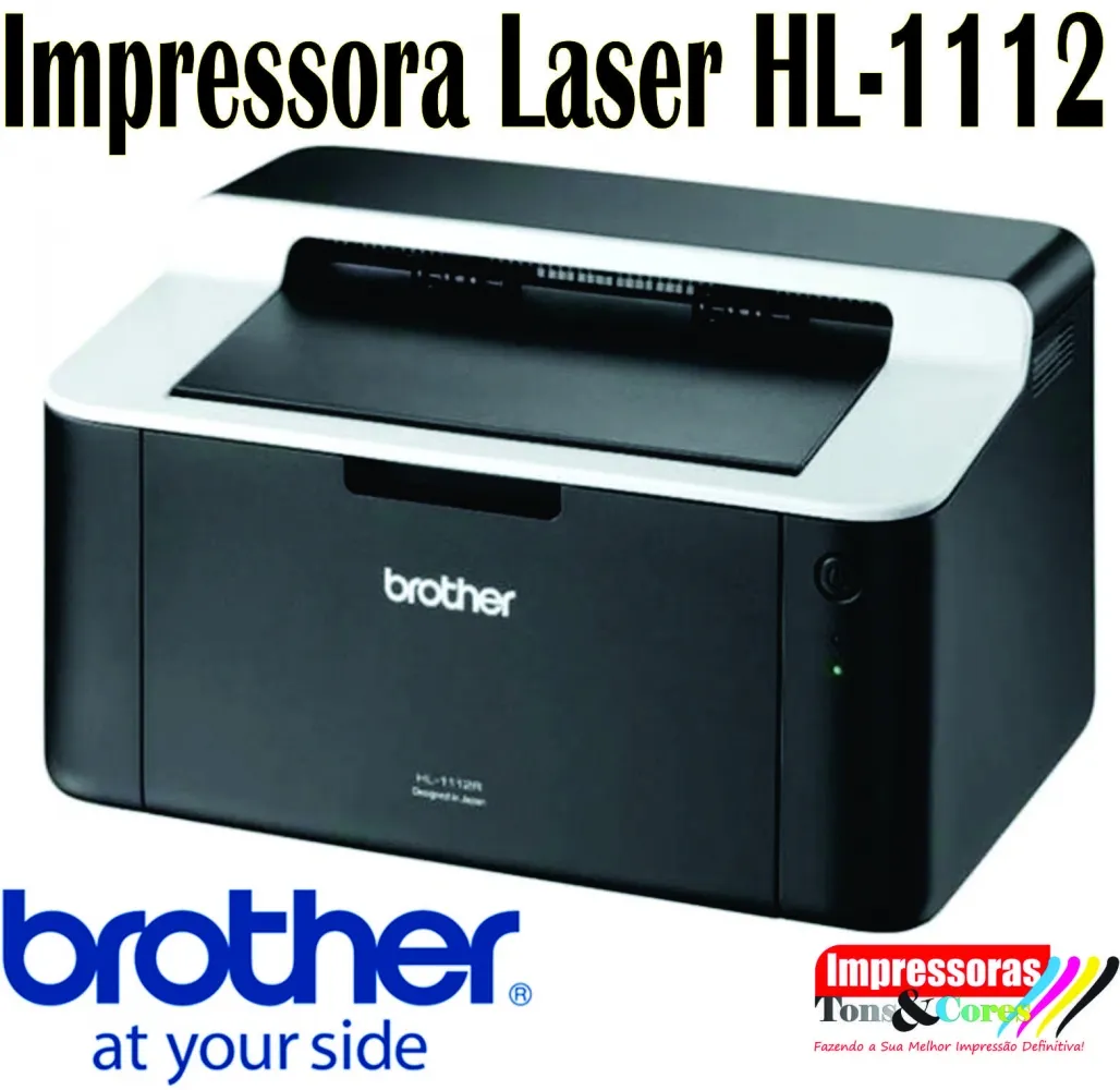 Impressoras tons e cores - Impressora seminova Laser Brother HL-1112