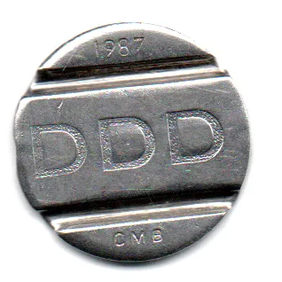 Numis Market - Ficha Telefônica - 1987 - DDD - CMB - Sistema Telebrás