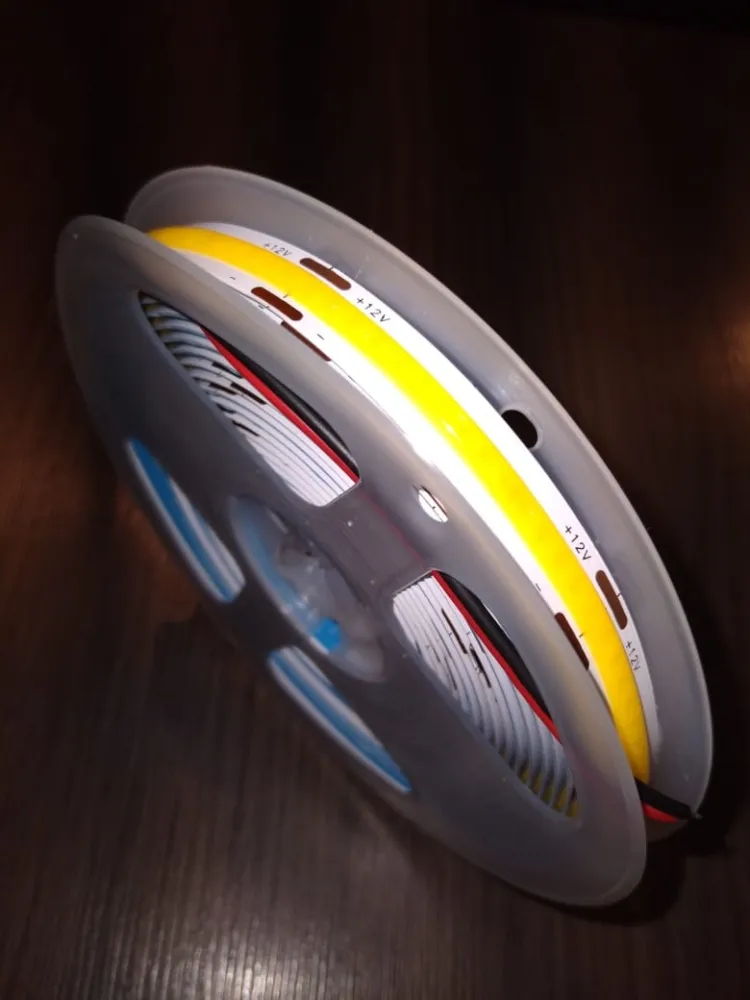 Elétrica Santa Ifigênia | Materiais Elétricos - Fita LED COB Branca Quente 3000k 12v rolo 5 ...