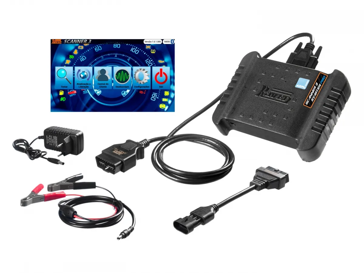 Tudo para Mecânico - Scanner Raven 3 Starter Pro Sem Tablet 108861 Otto