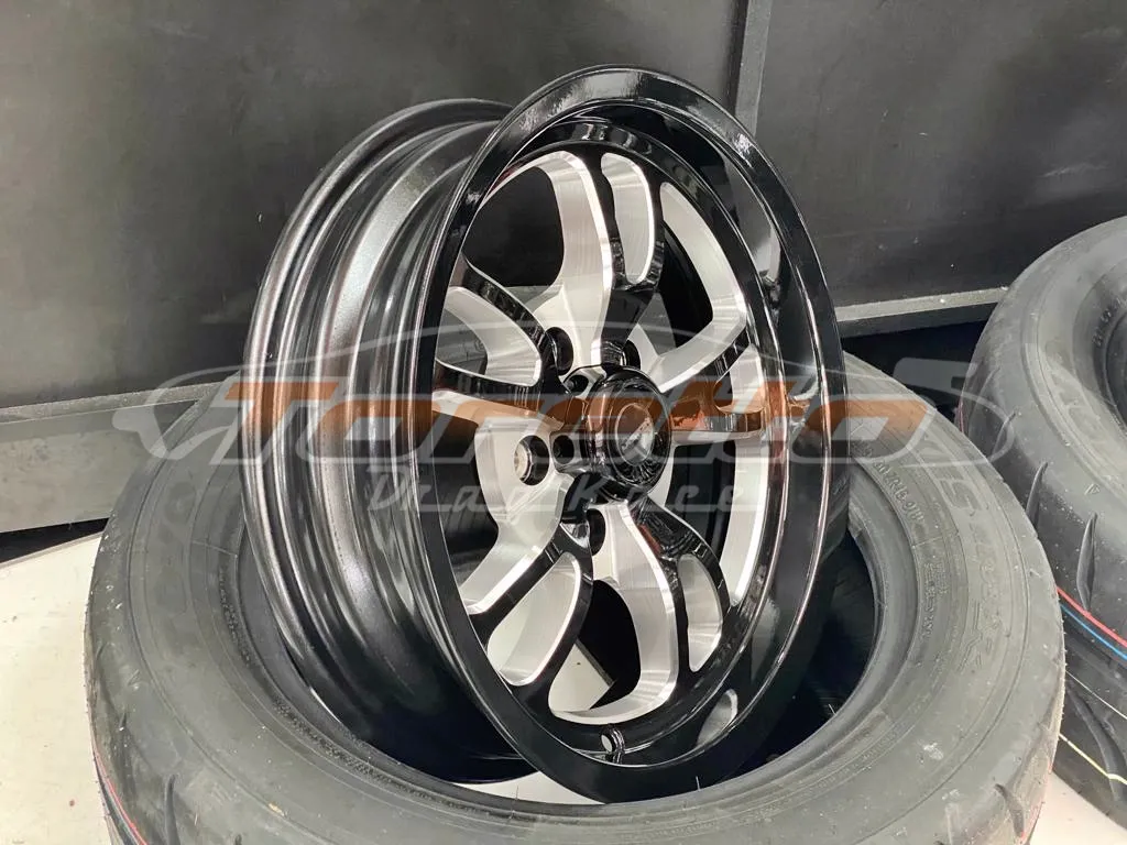 Toretto Drag Race - Rodas PATRIOT GLOSS BLACK Aro 15 Tala 4 5X114 ...