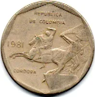 Numis Market - Colômbia - 1981 - 10 Pesos