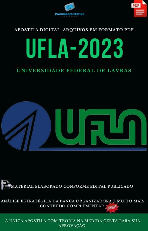 Provimento Efetivo Concursos - Apostila UFLA Técnico Contabilidade Ano 2023