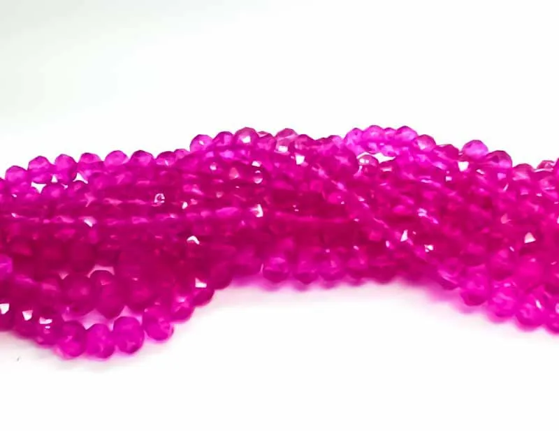 Contas de Amor - Fio de cristal Fucsia- 166