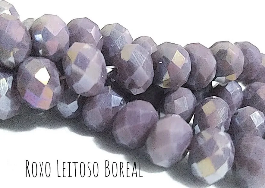 Contas de Amor - Fio de cristal Roxo Boreal - 330