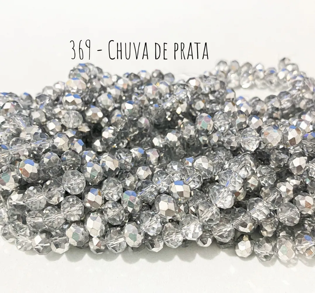 Contas de Amor - Fio de cristal Chuva de Prata - 369