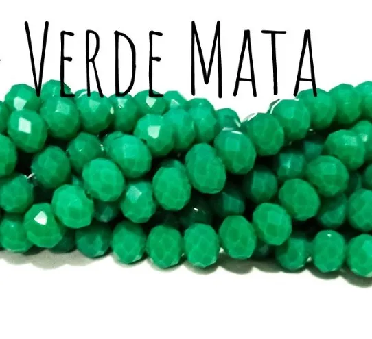 Contas de Amor - Fio de cristal Verde Mata - 396