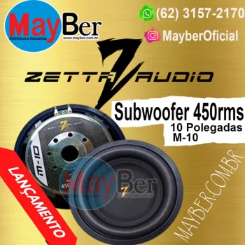 Mayber Eletrônicos e Acessórios - Subwoofer Zetta Áudio 10 Polegadas 1400w 700rms