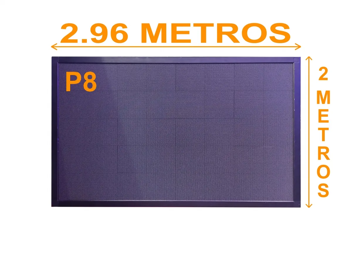 Paineis D'Impacto - Painel de LED RGB P8 2.96 x 2 metros