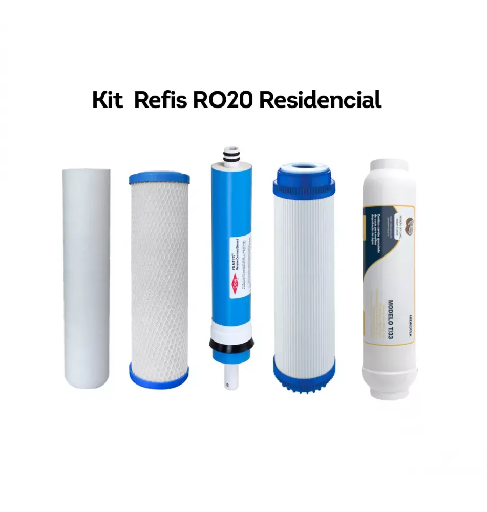 GLOBALFILTROS - Kit De Refis Reposição Osmose Reversa Ro-20 Residencial