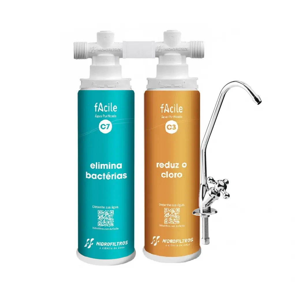 GLOBALFILTROS - Filtro de Água Facile C7 Remove Bactérias e Cloro