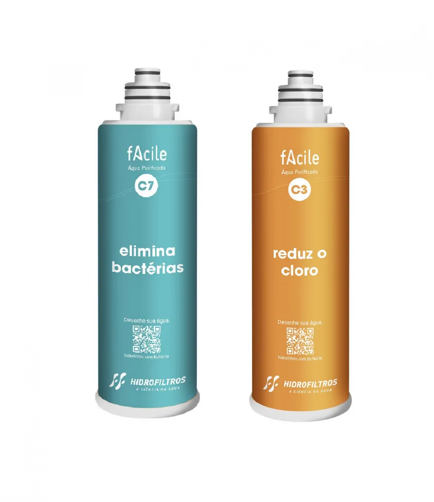 GLOBALFILTROS - Filtro de Água Facile C7 Remove Bactérias e Cloro