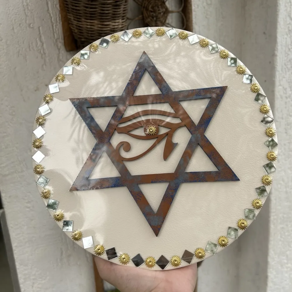 Karma Decor - Mandala Estrela de Davi Olho de Hórus P