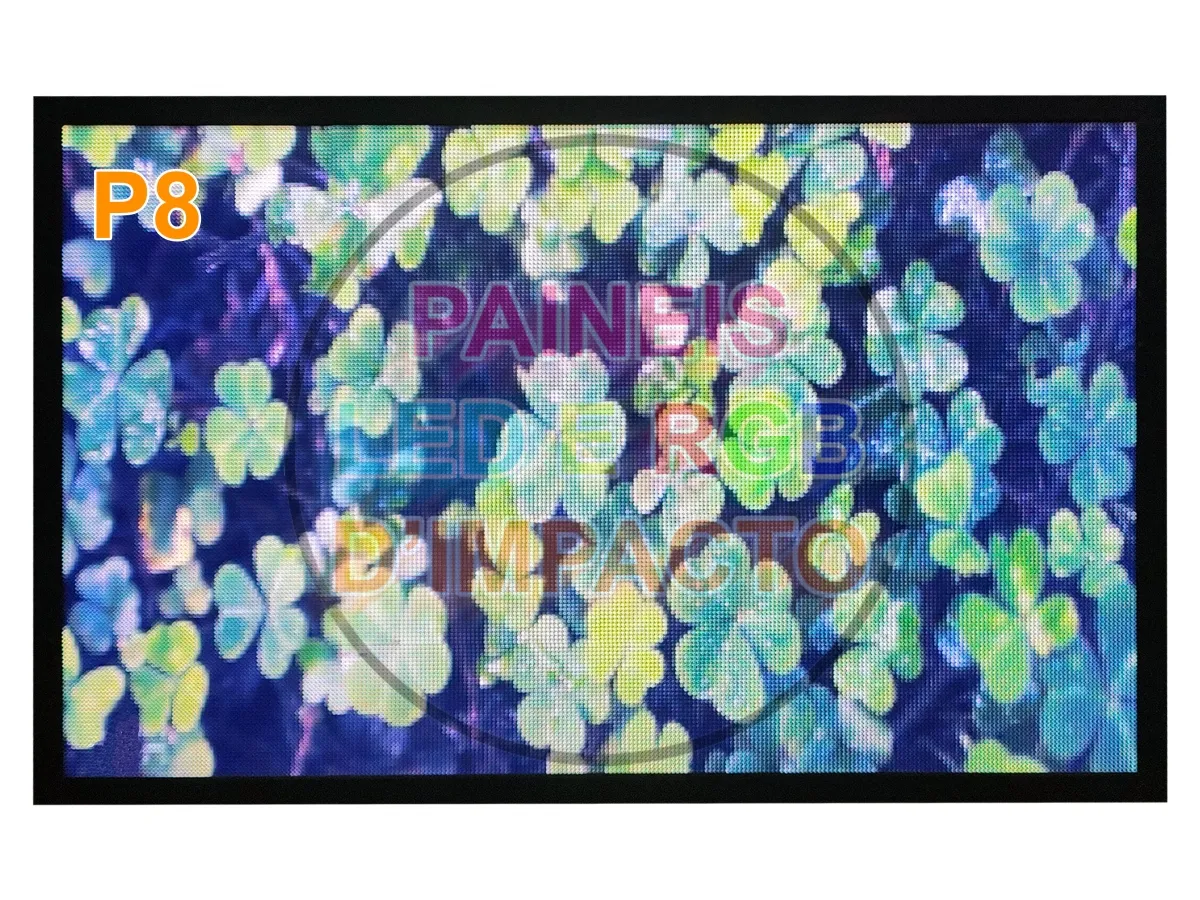 Paineis D'Impacto - Painel de LED RGB P8 2.96 x 2 metros