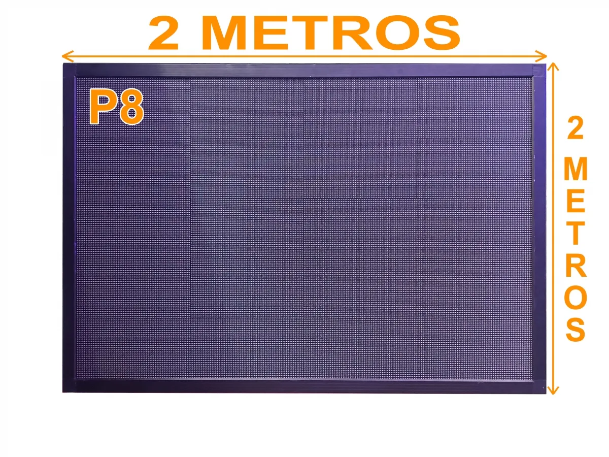 Paineis D'Impacto - Painel de LED RGB P8 2 x 2 metros