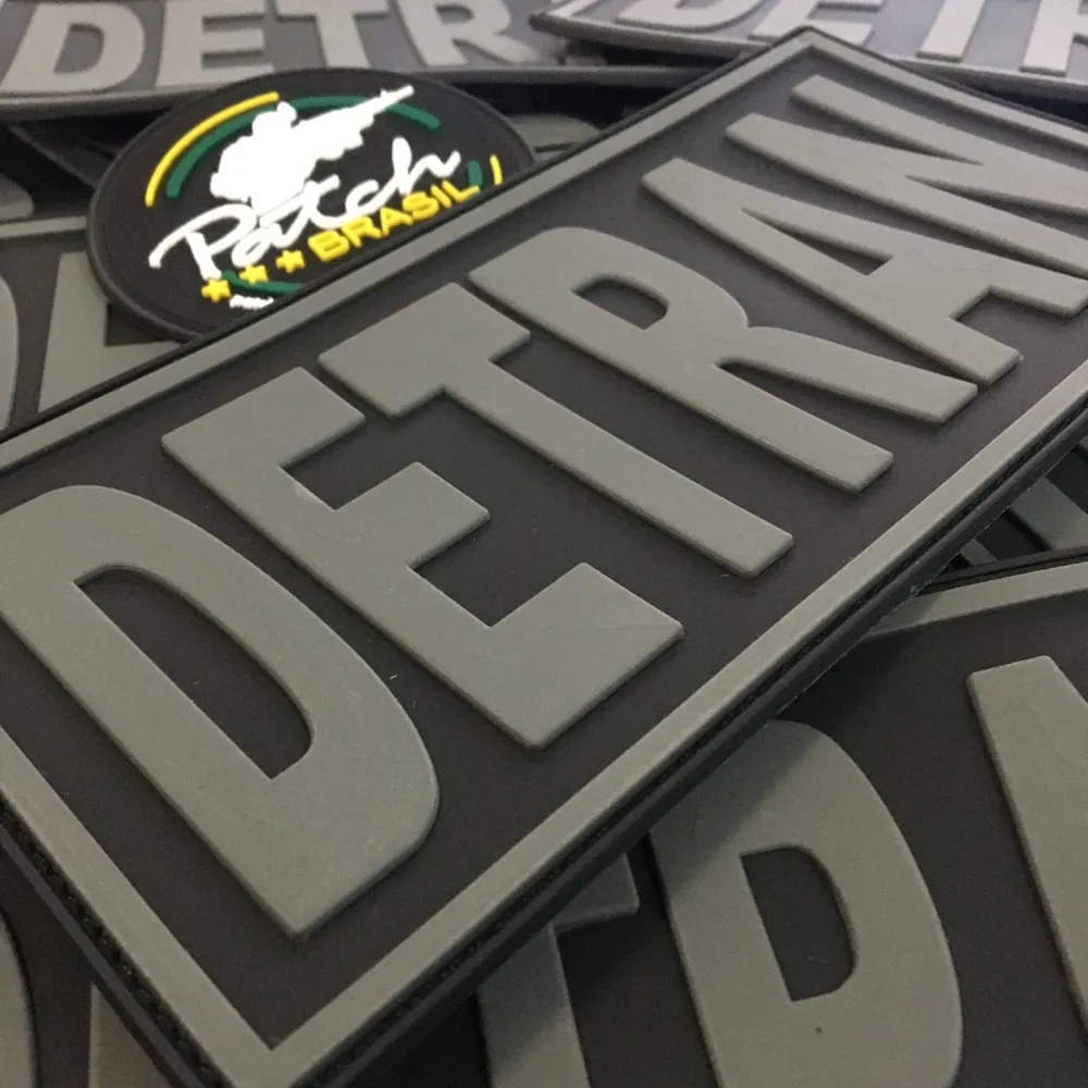 Patch Brasil Emborrachados - Patch Emborrachado Placa de Colete DETRAN