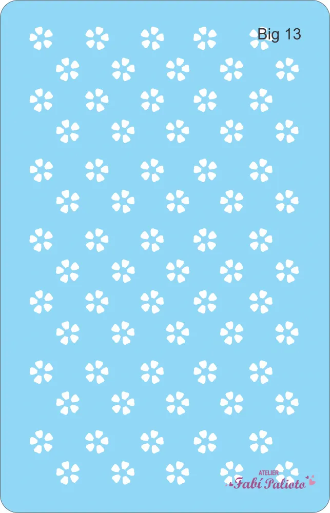 Atelier Fabi Palioto - BIG13 Stencil Mini Flor 18x28cm