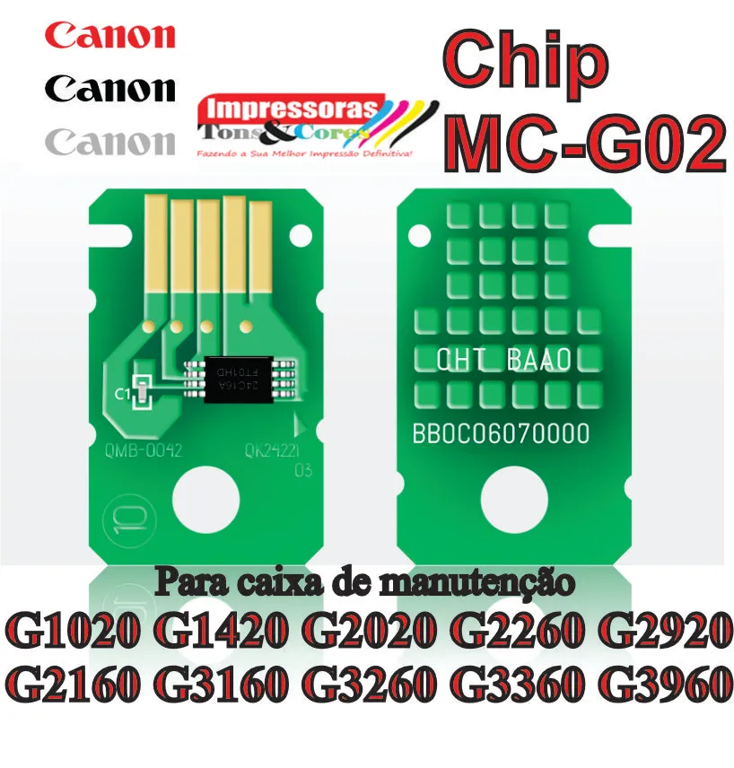 Impressoras tons e cores - Chip Para Tanque De Manutenção MC-G02 G1020 ...