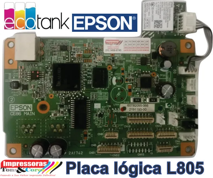 Impressoras tons e cores - Placa Lógica Epson L805 Ecotank