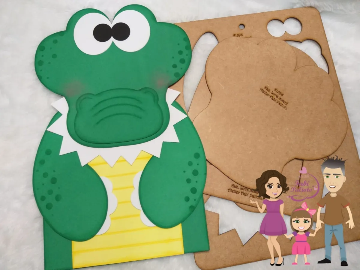 Atelier Fabi Palioto - G1.398 Gabarito de Moldes em MDF Luva Jacaré