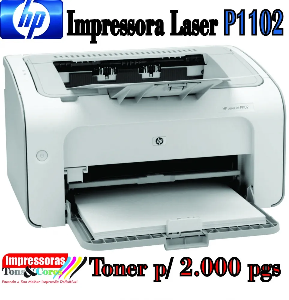 Impressoras tons e cores - Impressora HP Laserjet Pro P1102