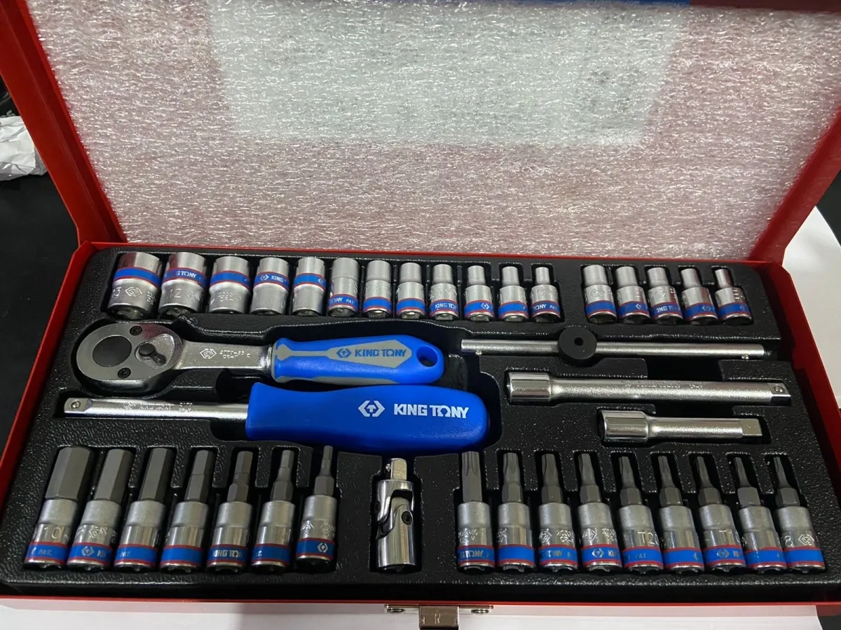 Tudo para Mecânico - Jogo Soquete Sextavado E Torx De 1/4 39pcs 2539mr King Tony