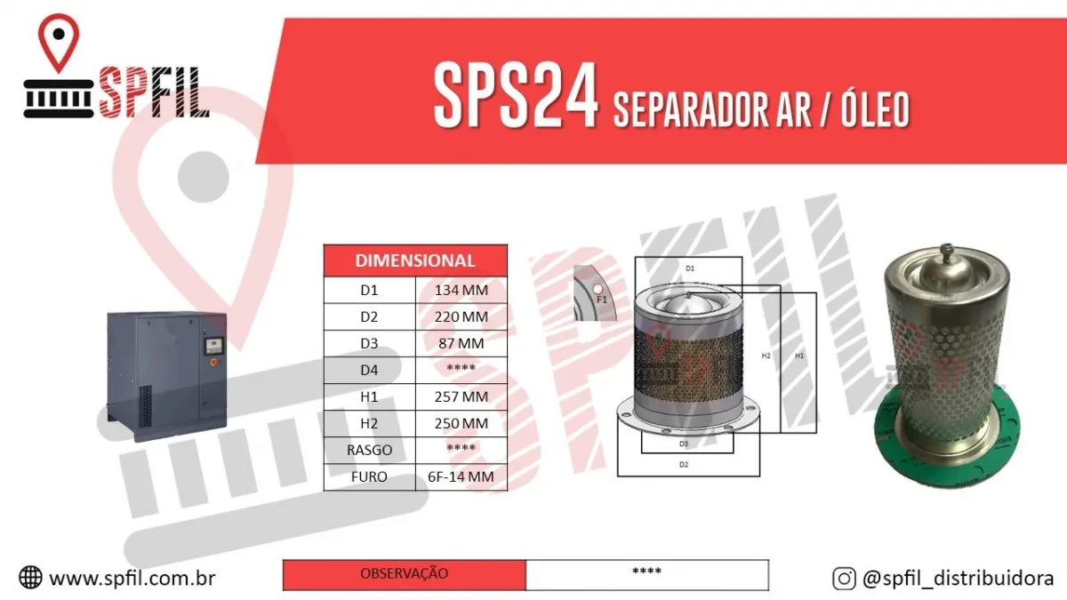 SPFIL - Separador Ar / Óleo SPS24