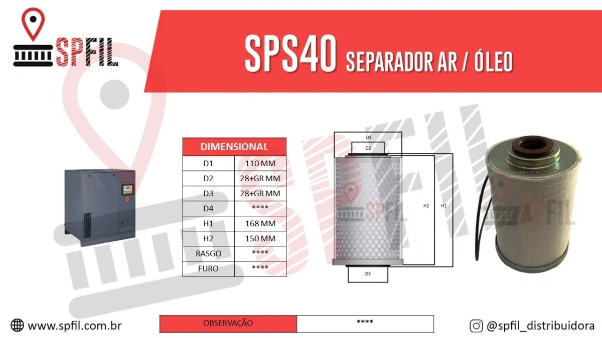 SPFIL - Separador Ar / Óleo SPS40