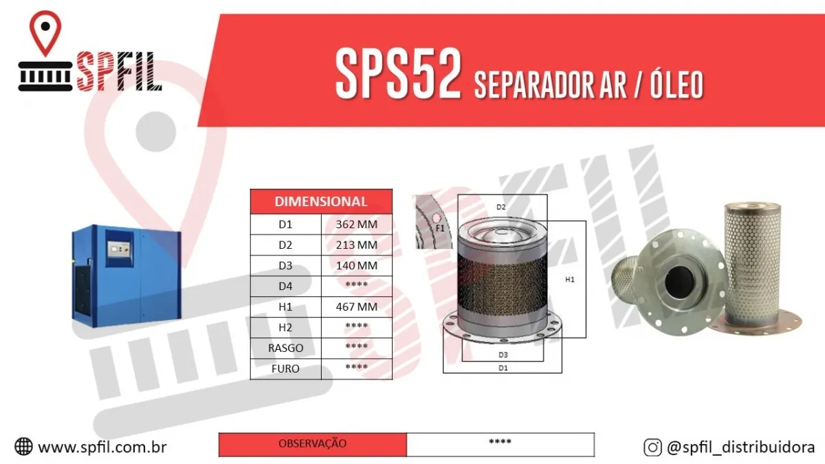 SPFIL - Separador Ar / Óleo SPS52