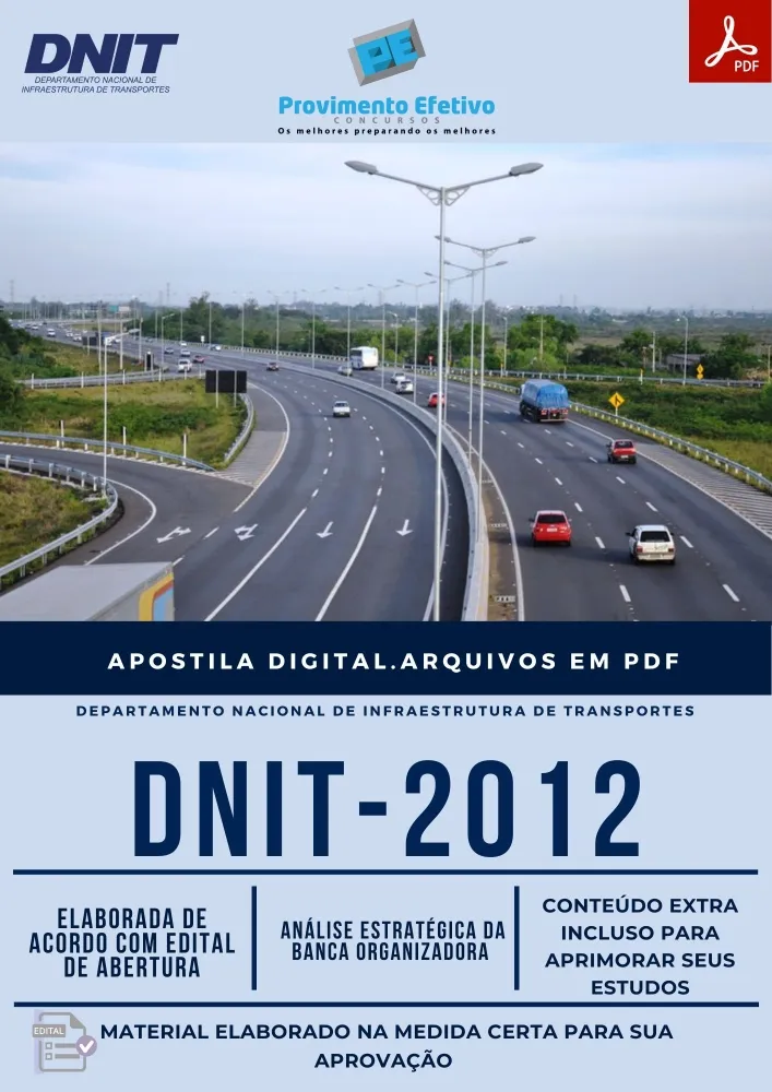 Provimento Efetivo Concursos - Apostila DNIT - Técnico de Suporte - TOPOGRAFIA.