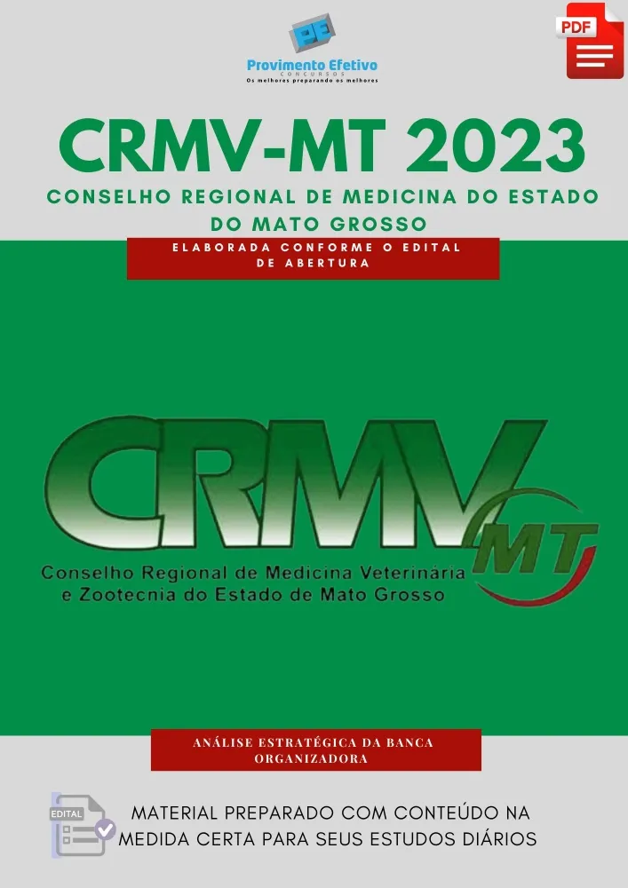 Provimento Efetivo Concursos - Apostila CRMV MT 2023