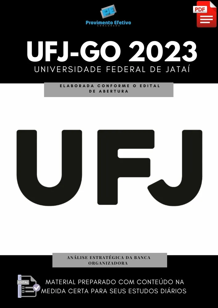Provimento Efetivo Concursos - Apostila UFJ GO 2023 Nível Superior