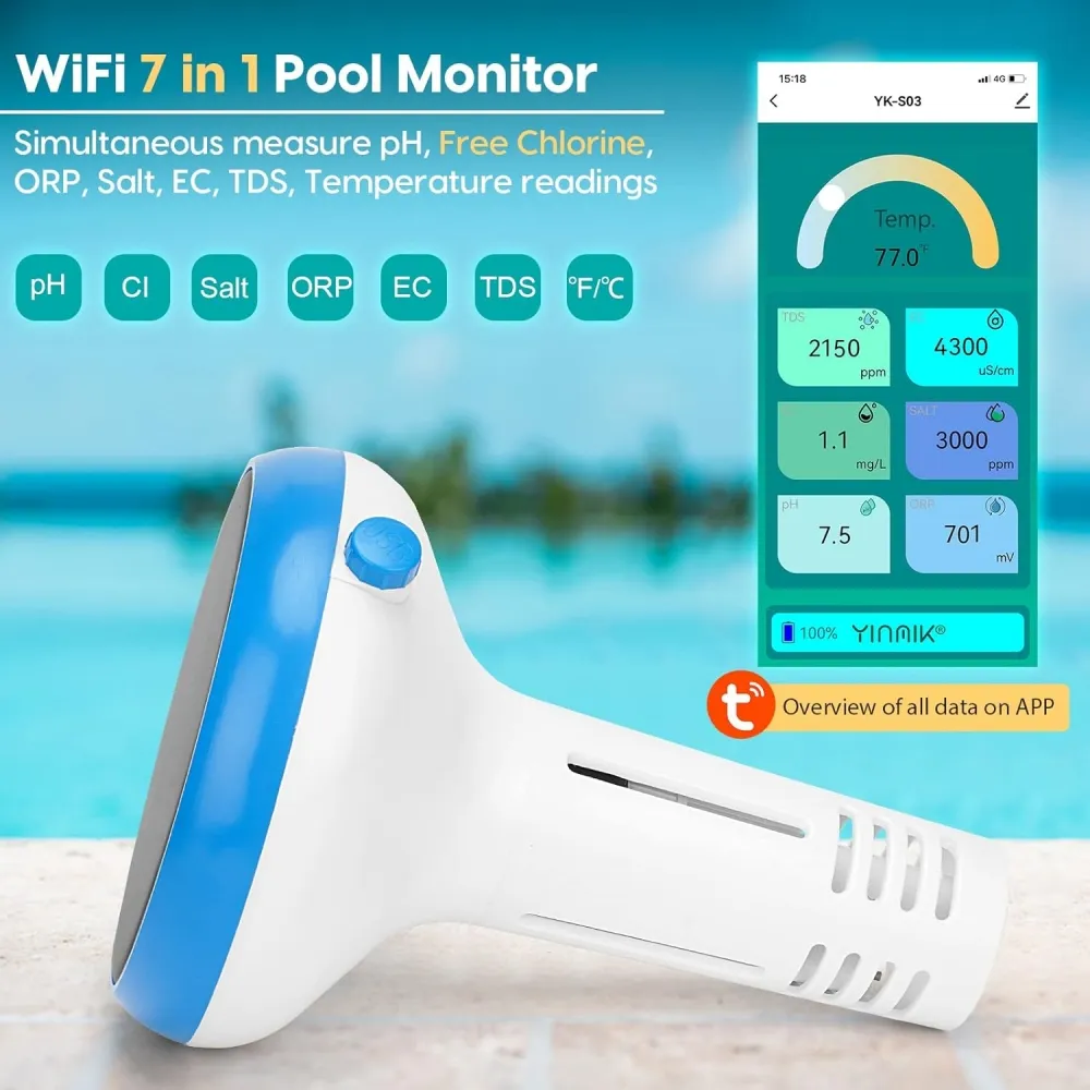 BRA-USA Importadora ME - Monitor inteligente de piscina YINMIK Solar