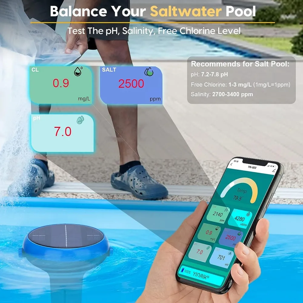 BRA-USA Importadora ME - Monitor inteligente de piscina YINMIK Solar