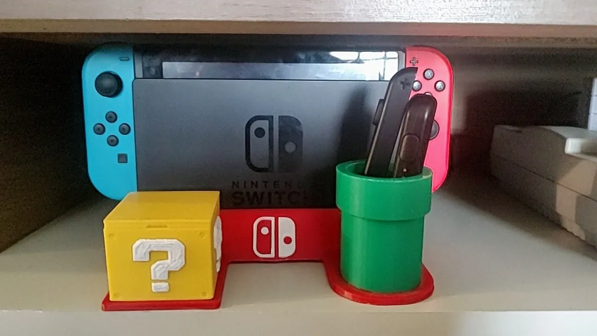 Zetec Impressões 3D - Suporte Para Nintendo Switch Dock Tema Super Mario