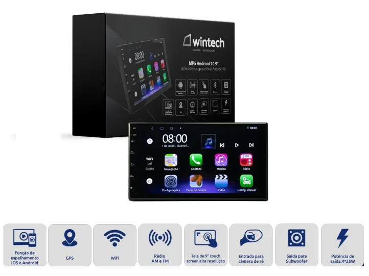 Mayber Eletrônicos e Acessórios - Multimidia ANDROID 13 7 polegadas Wintech