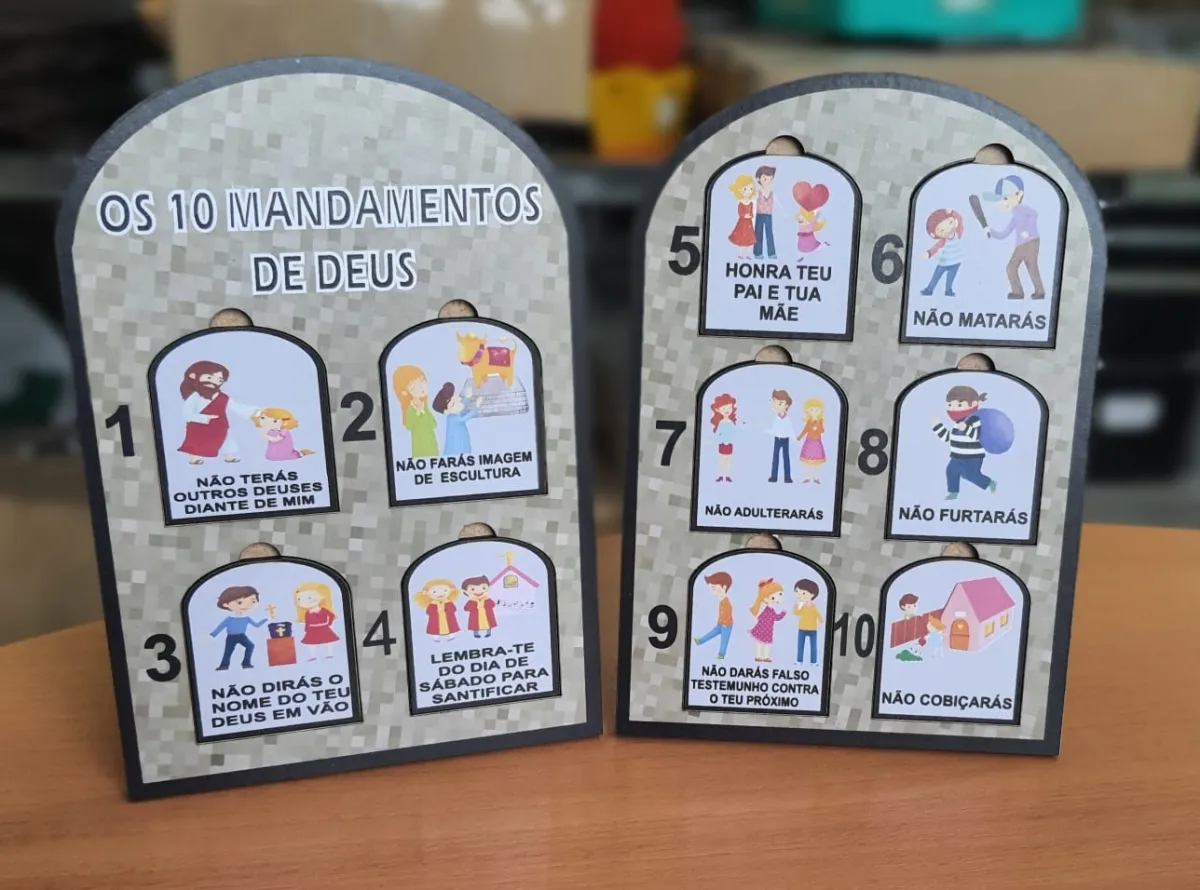 Arte Cristã Artesanatos - Mini 10 Mandamentos
