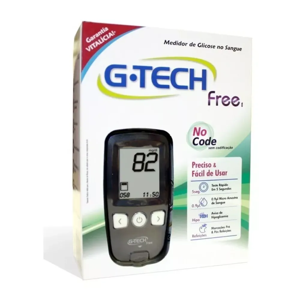 CampMedical - Loja Cirúrgica - Monitor de Glicose no Sangue - GTECH FREE