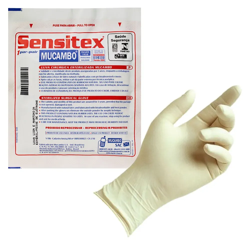 CampMedical - Loja Cirúrgica - Luva Esteril MUCAMBO SENSITEX