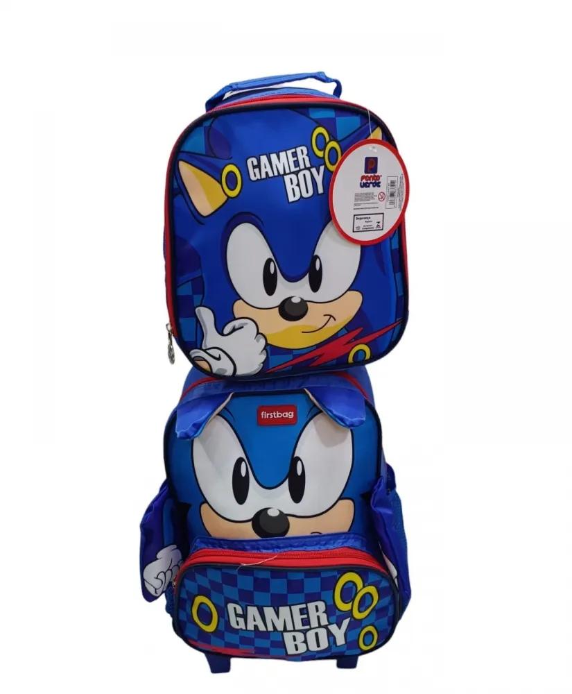 Suprema Acessórios - Kit Mochila e Lancheira Baby Gamer Boy