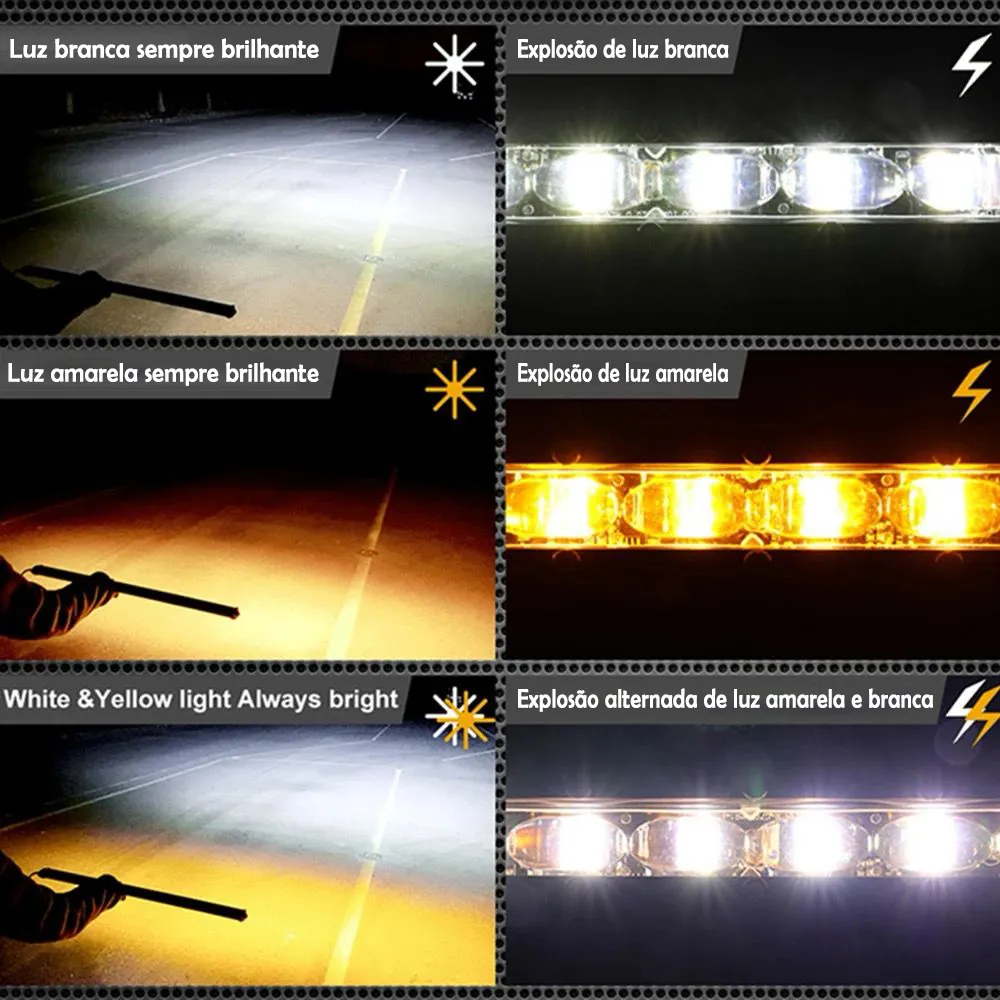 Casa das Led´s - BARRA DE LED SLIM 6D DUAL COLOR 18CM 30W