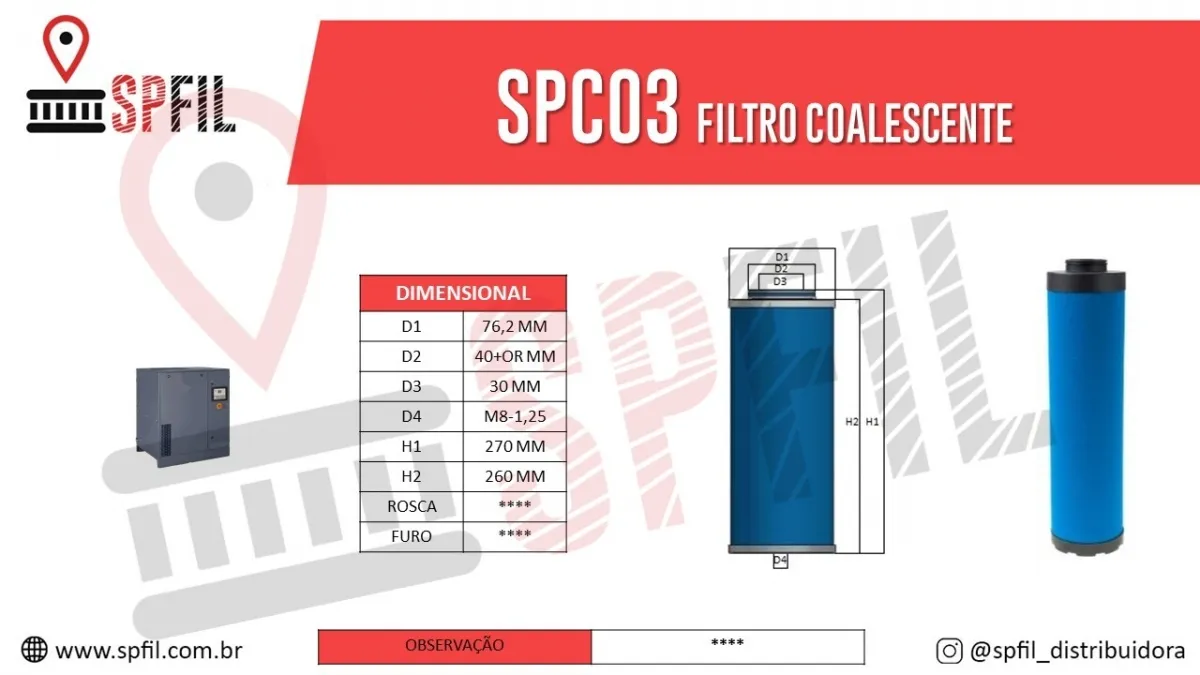 SPFIL - ELEMENTO COALESCENTE SPCO3