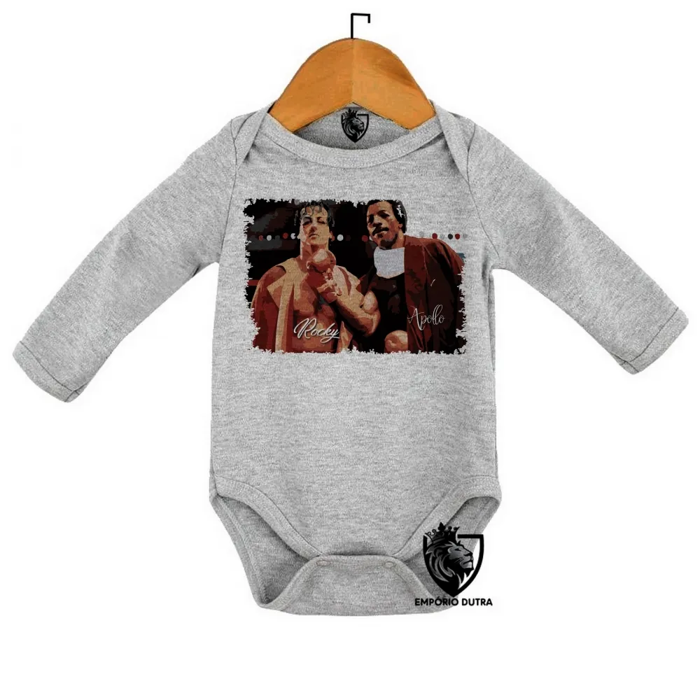 Empório Dutra - Body Bebê Infantil Apollo Creed Rocky Balboa Boxe