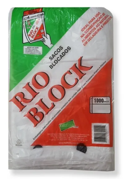 Embalagens Molena - Saco Blocado 25X35cm Rio Plastic C/1000