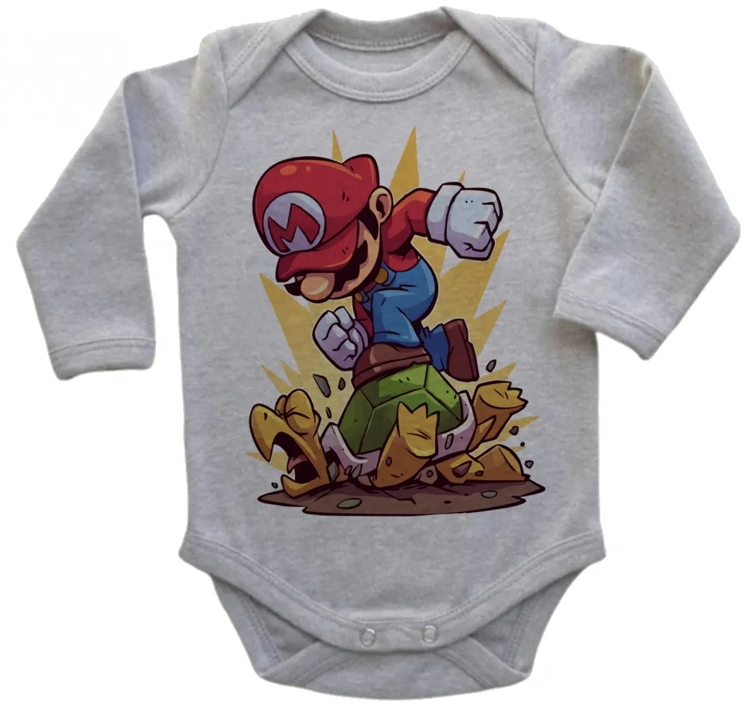 Emporio Dutra - Body Bebê Infantil mario bros super game