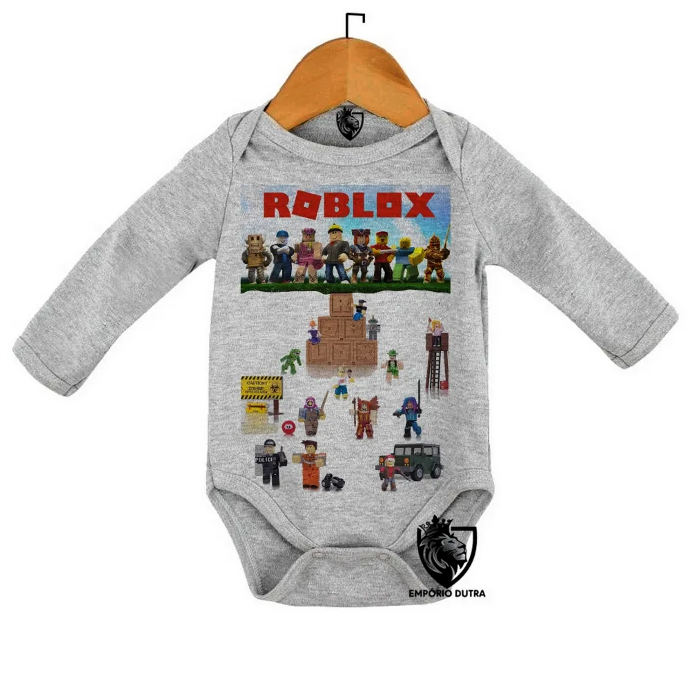 Empório Dutra - Body Bebê Infantil roblox personagens game jogo pc skin