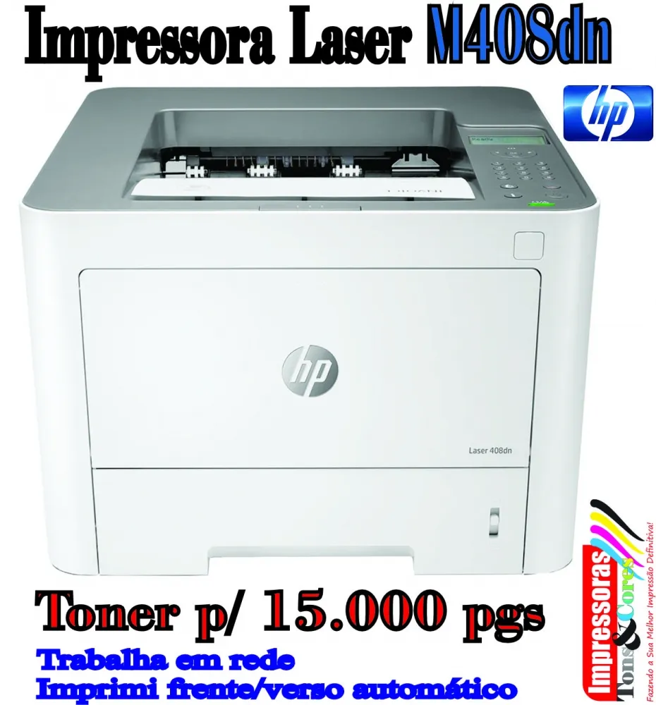 Impressoras tons e cores - Impessora HP Laserjet M408DN c/ conexã USB e ...