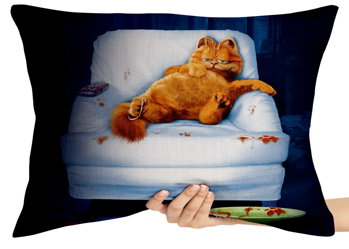 Empório Dutra - Capa de Almofada ou Travesseiro Garfield sofá gato gatinho