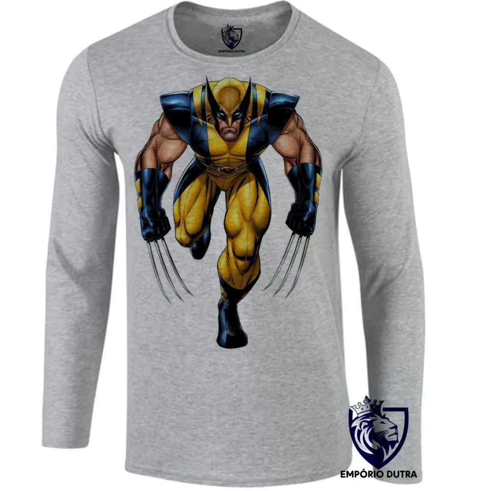 Empório Dutra - Camiseta manga longa Infantil ou Adulto wolverine ...
