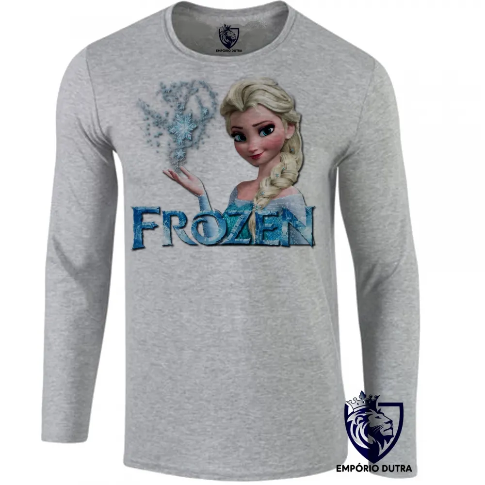Emporio Dutra - Camiseta manga longa Infantil ou Adulto Frozen Elsa Emporio Dutra - Camiseta manga longa Infantil ou Adulto Frozen Elsa